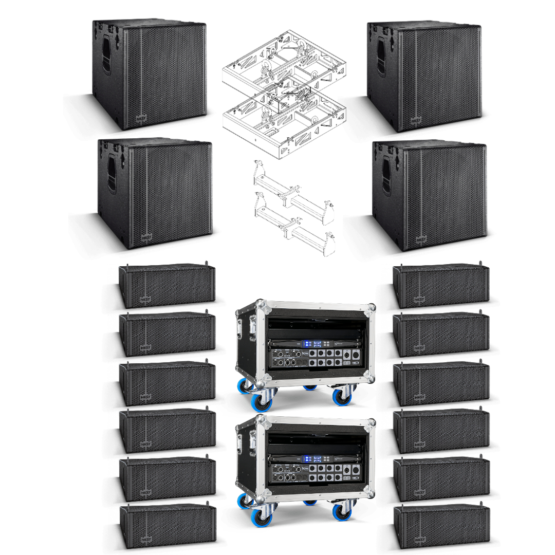 NEXT Line Array System LA26 6x2 passiv Komplettset mit Amping NEXT Line ...